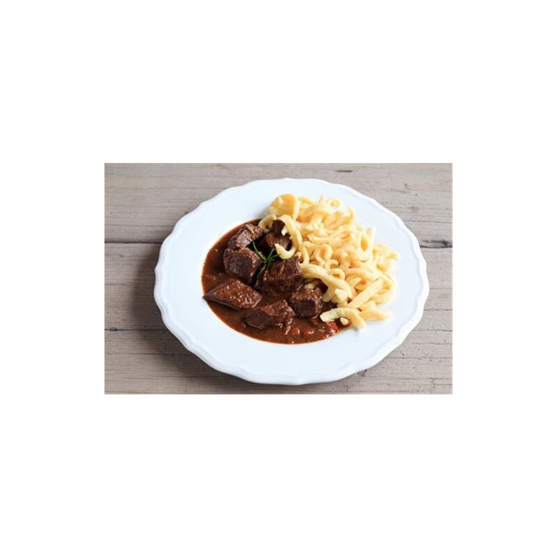 Gulasch mit Spätzle (2 Pers), € 19,31